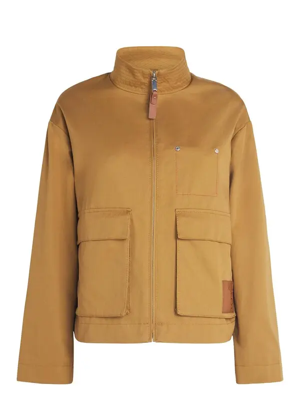 Max & Co. Cotton Gabardine Chore Jacket - Yellow