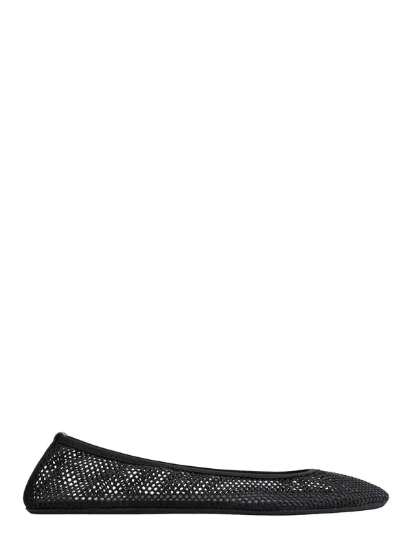 Alaïa Mesh Slip-on Ballerina Flats - Black