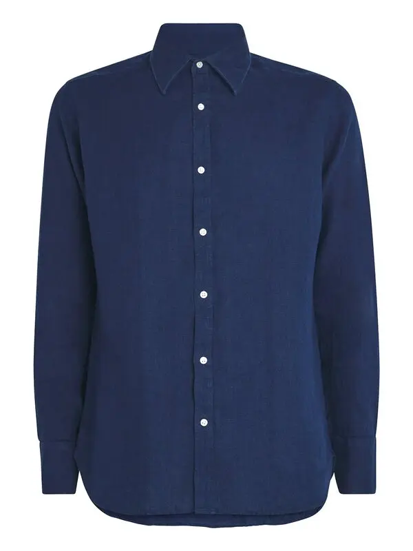Oliver Spencer Linen Conduit Classic Shirt - Navy