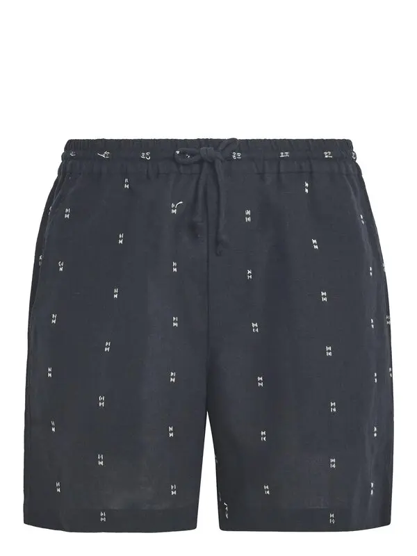 Rag & Bone Cotton-blend Embroidered Shorts - Black