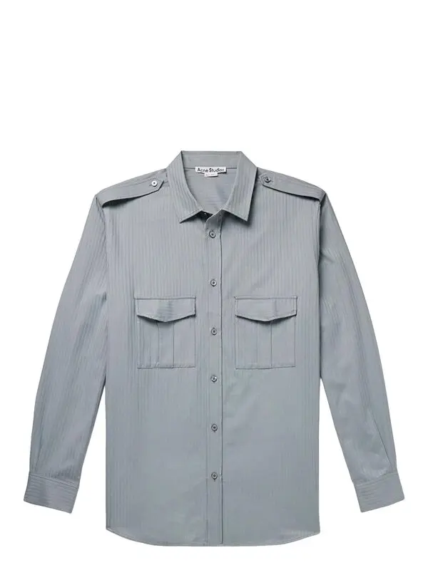 Acne Studios Sarman Striped Cotton-twill Shirt - Blue