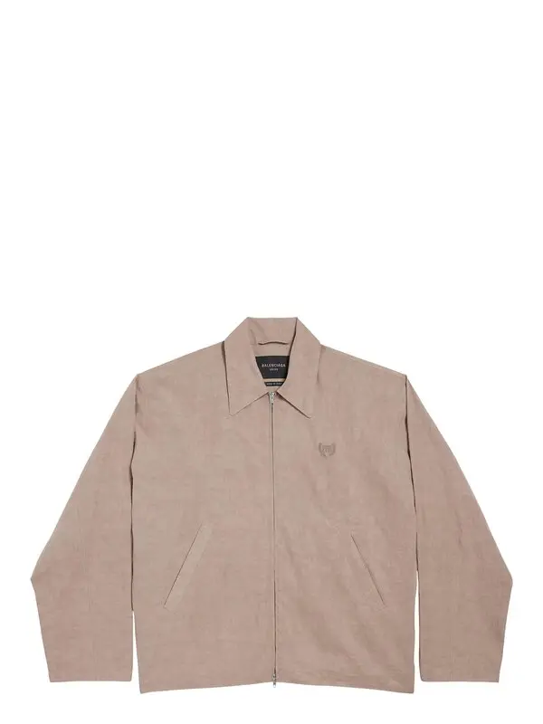 Balenciaga Cotton-linen Embroidered Jacket - Brown