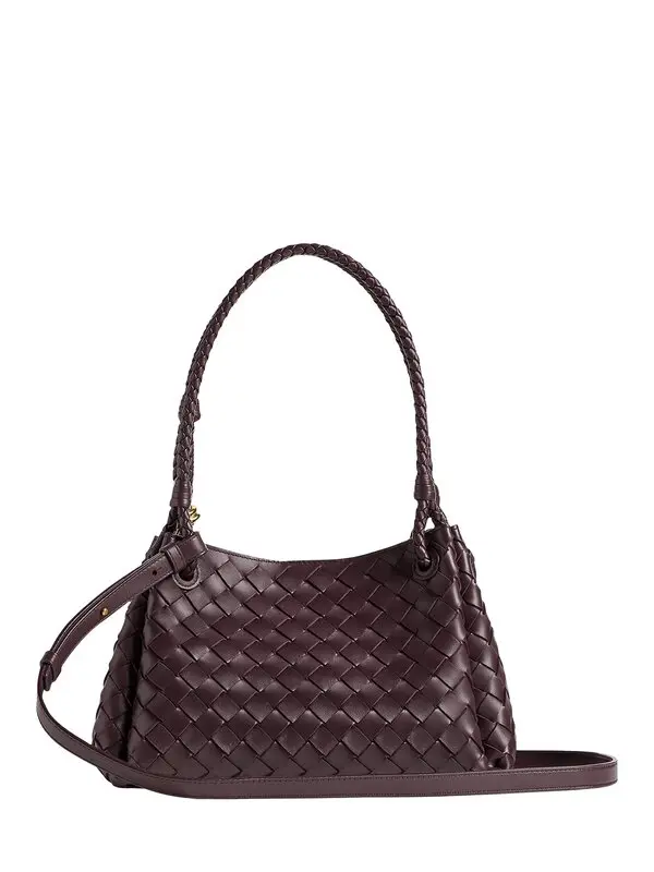 Bottega Veneta Leather Parachute Shoulder Bag - Brown