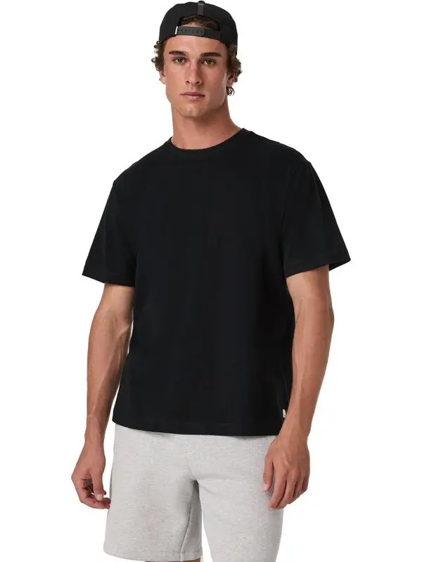 Vuori Short Sleeve Heavyweight Cotton T-shirt Relaxed Fit - Black