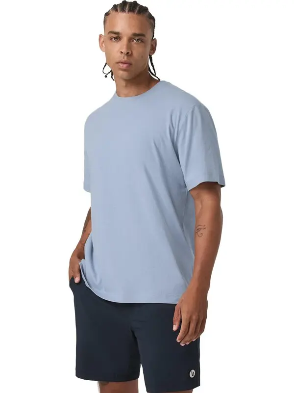 Vuori Short Sleeve Heavyweight Cotton T-shirt Relaxed Fit - Blue Dusk