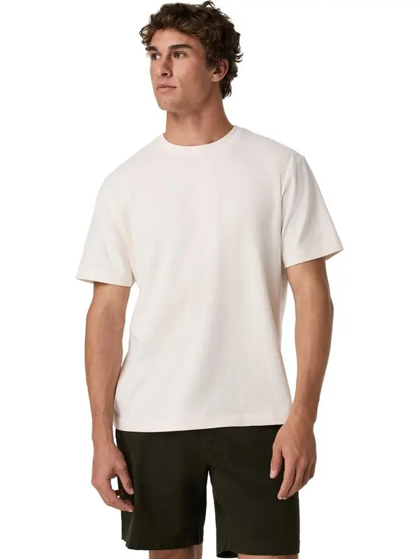 Vuori Short Sleeve Heavyweight Cotton T-shirt Relaxed Fit - Ivory