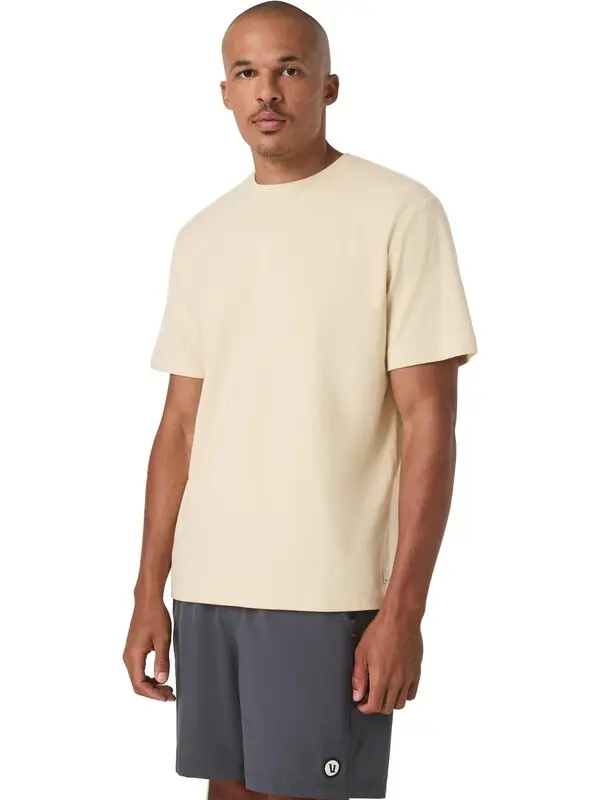 Vuori Short Sleeve Heavyweight Cotton T-shirt Relaxed Fit - Sandstone