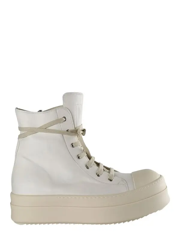 Rick Owens Concordians Mega Bumper High Top Sneakers - Cream