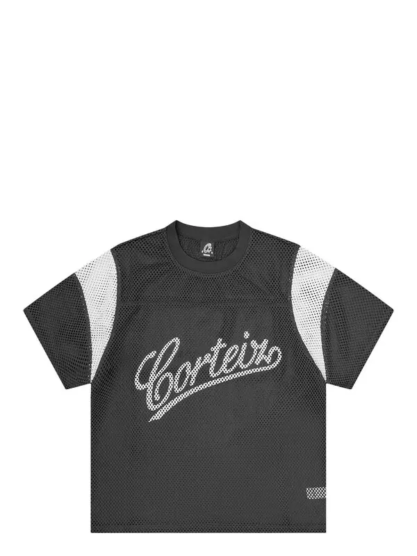 CORTEIZ Open Mesh Panel Jersey - Black