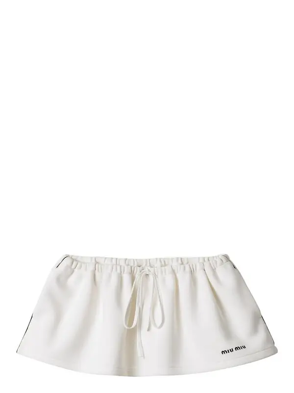 Miu Miu Piquet Mini Skirt - Bianco