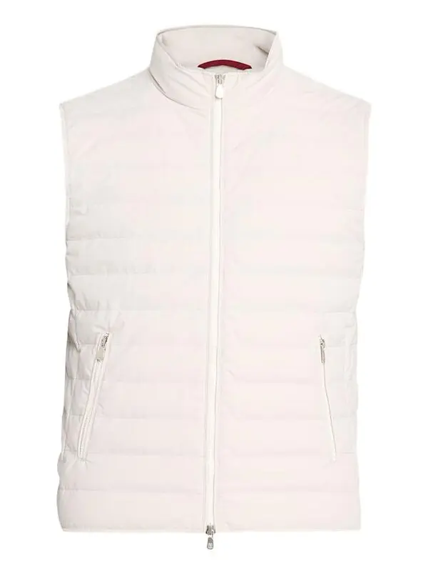 Brunello Cucinelli Down Quilted Nylon Full-zip Vest - Ice