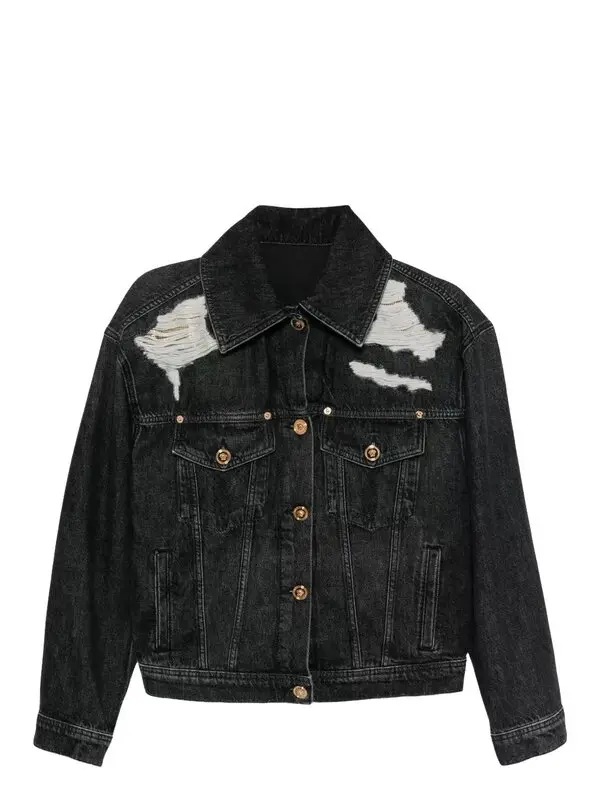 Versace Cotton Denim Jacket - Black