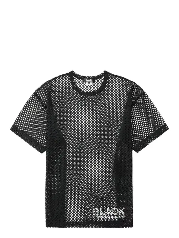 BLACK COMME DES GARÇONS Mesh-panel T-shirt - Black