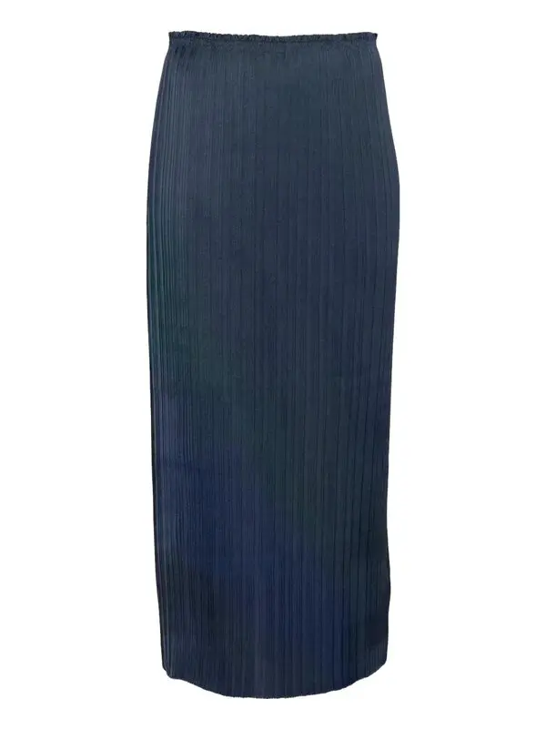 Vince Pleated Midi Skirt - Blue