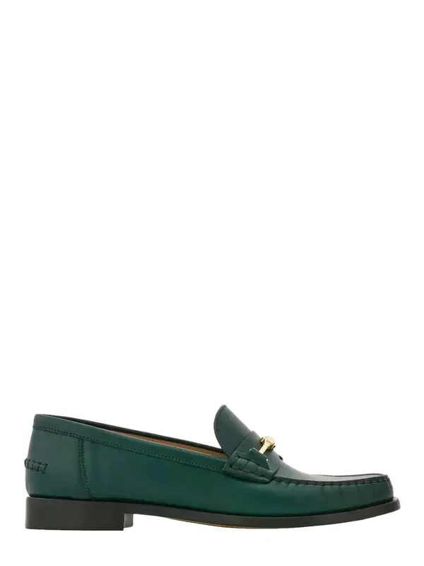 FERRAGAMO Leather Loafers - Green