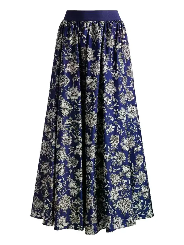 Alice + Olivia Nilda Voluminous Maxi Skirt - Blue