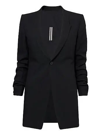 Rick Owens Extreme Soft Single-breasted Wool Blazer - Black