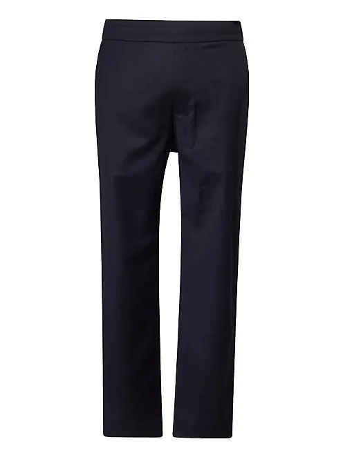 Dunhill Tapered-leg Stretch-wool Trousers - Navy