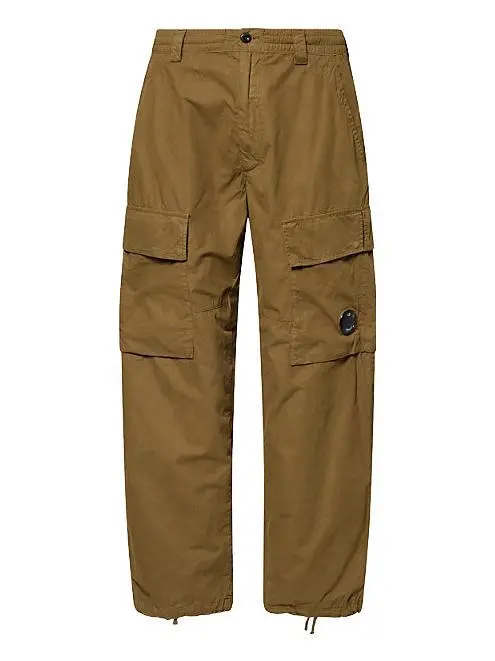 C.P. COMPANY Microreps Wide-leg Cotton Cargo Trousers - Capers