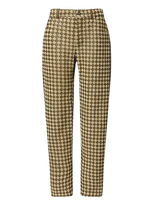 Bottega Veneta Intrecciato Straight-leg Suede Trousers - Liana Travertine