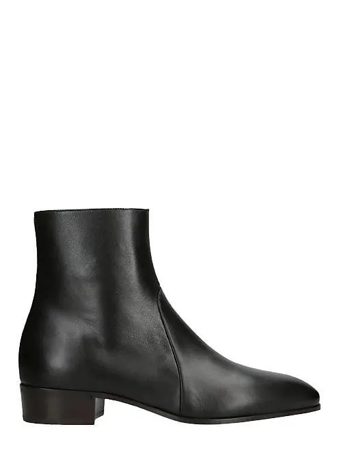Valentino Garavani Patent Leather Ankle Boots - Black