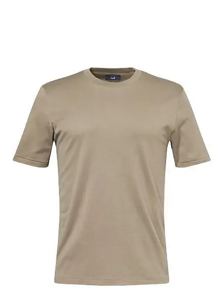 Dunhill Brand-embroidery Short-sleeves Cotton-jersey T-shirt - Sage