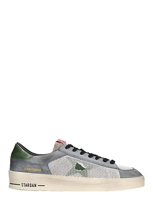 Golden Goose Stardan Suede And Mesh Low-top Trainers - Taupe Comb