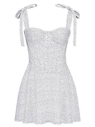 House Of Cb Ariella Polka-dot Chiffon Mini Dress - Dot Print