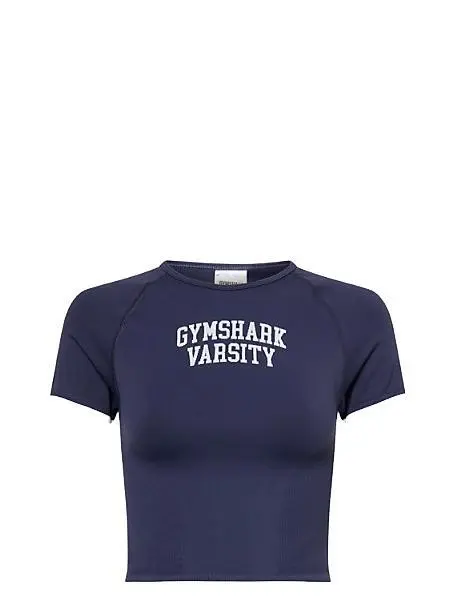 GYMSHARK Lift Varsity Stretch-woven Top - Blue