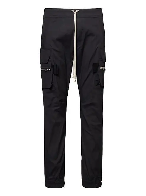 Rick Owens Mastodon Patch-pocket Cotton Cargo Trousers - Black