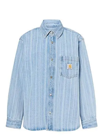 Carhartt Work In Progress Rylan Striped Denim Shirt - Rylan Stripe, Blue