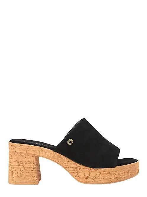 Carvela Genova Block-heel Suede Sandals - Black