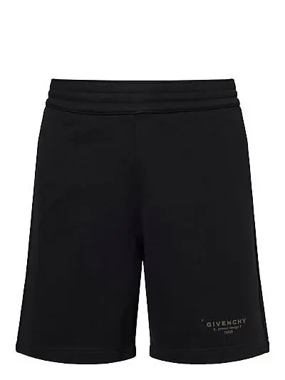 Givenchy Relaxed-fit Logo-print Cotton-jersey Shorts - Black