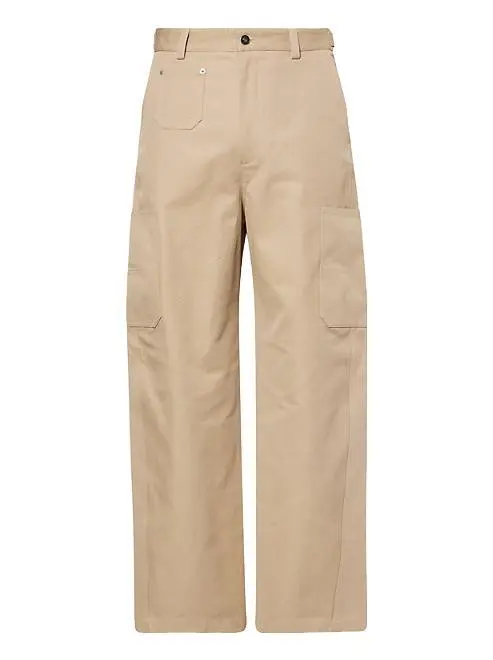 Givenchy Cargo Wide-leg Cotton Trousers - Beige