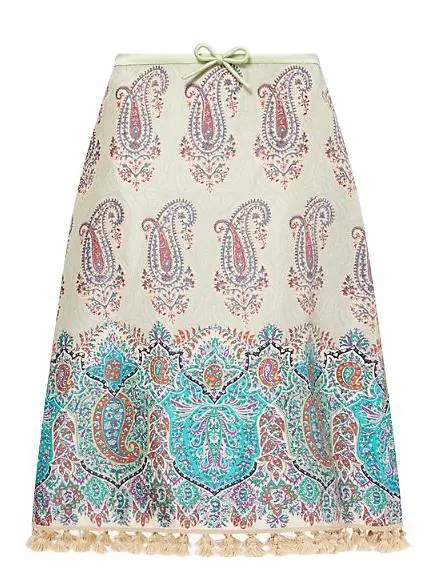 Valentino Garavani Paisley-pattern Flared Midi Skirt - Multicolor.