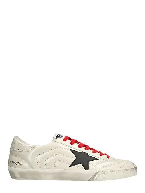 Golden Goose Super-star Matelassé Patent-leather Low-top Trainers - Blk/beige
