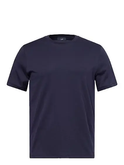 Dunhill Brand-embroidery Short-sleeves Cotton-jersey T-shirt - House Navy