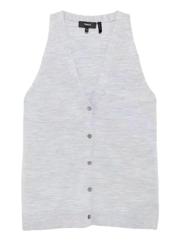 Theory Wool Knitted Vest - Grey