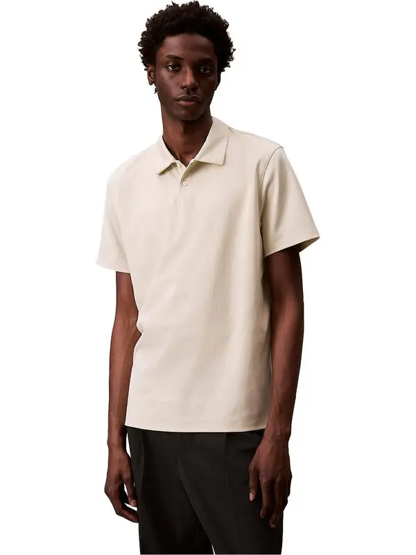 Calvin Klein Performance Classic Polo Shirt - Blanc De Blanc