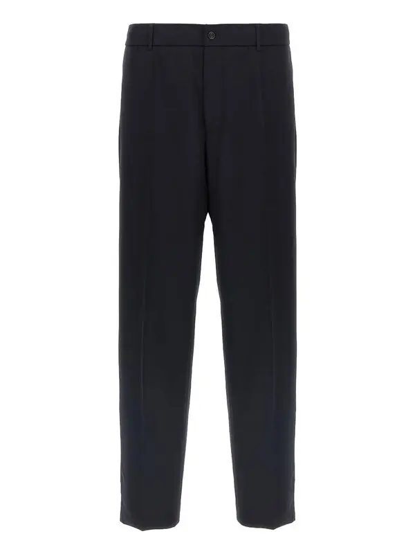 Moncler Wool Blend Gabardine Pants - Blue