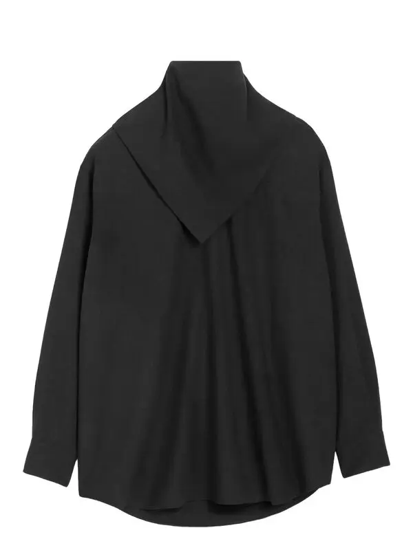 AMI Paris Bandana-collar Wool Blouse - Black