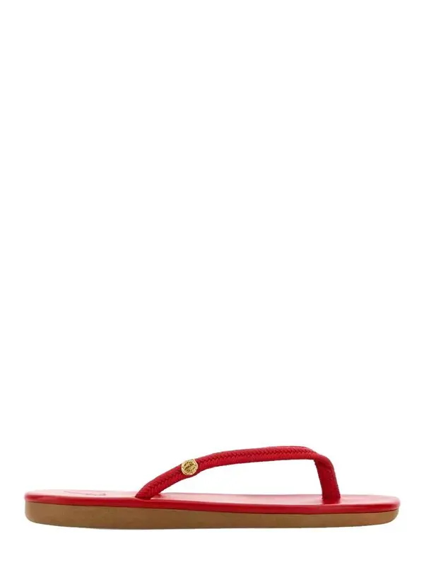 ANCIENT GREEK SANDALS Saionara Thong Slippers - Red