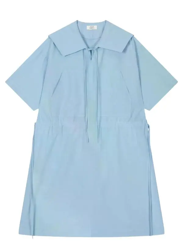 STUDIO TOMBOY Sailor Collar Drawstring Day Dress - Blue