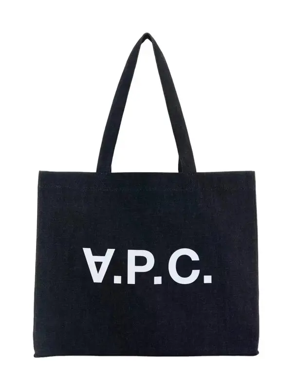 A.p.c. Logo-detail Tote - Blue