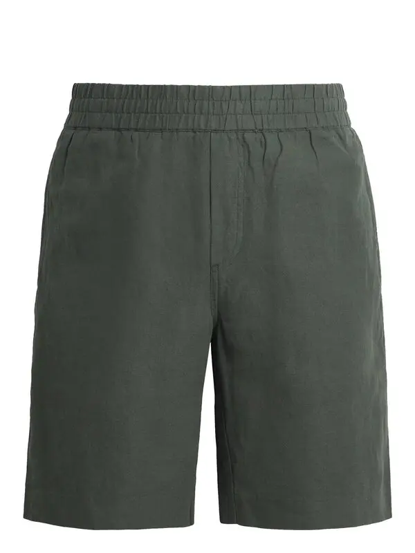 SAMSOE SAMSOE Linen Straight Shorts - Green