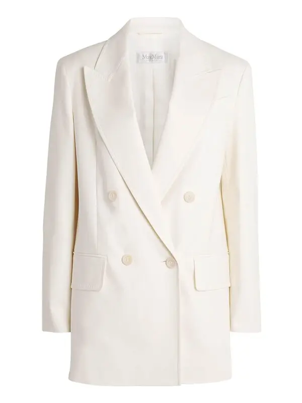 Max Mara Cotton-blend Olimpia Blazer - White