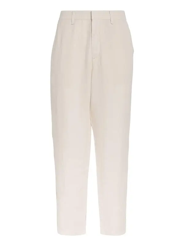 Rag & Bone Linen Straight Trousers - White