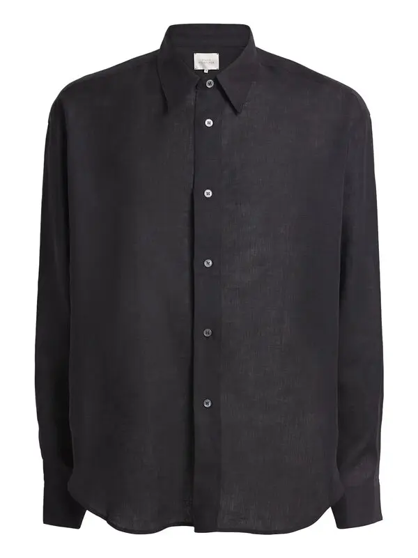 Studio Nicholson Linen Rafe Shirt - Black