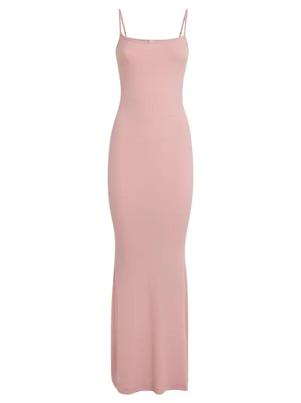 SKIMS Smooth Lounge Maxi Slip Dress - Pink