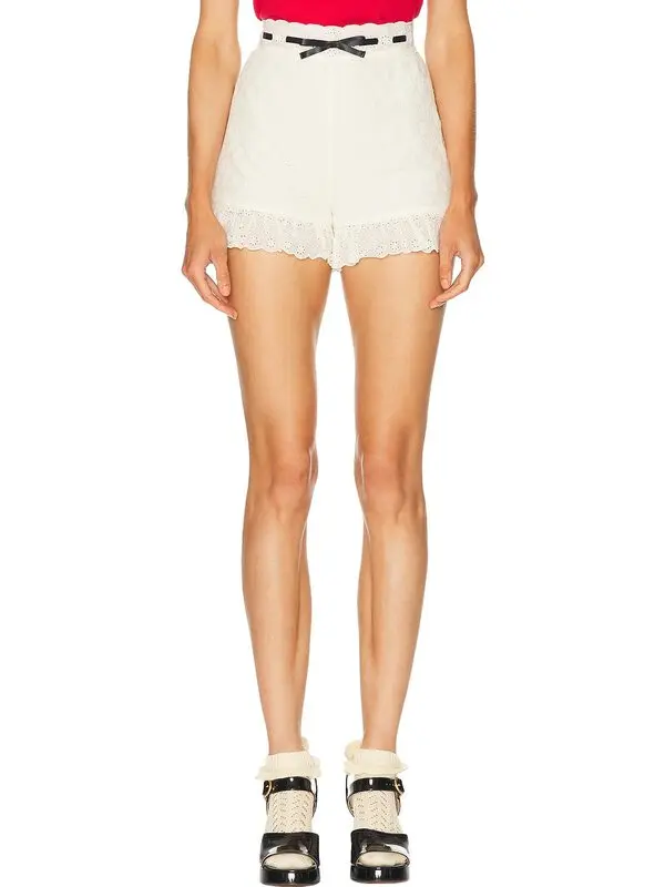 Valentino Garavani Pois Daisy Sangallo Short - Avorio